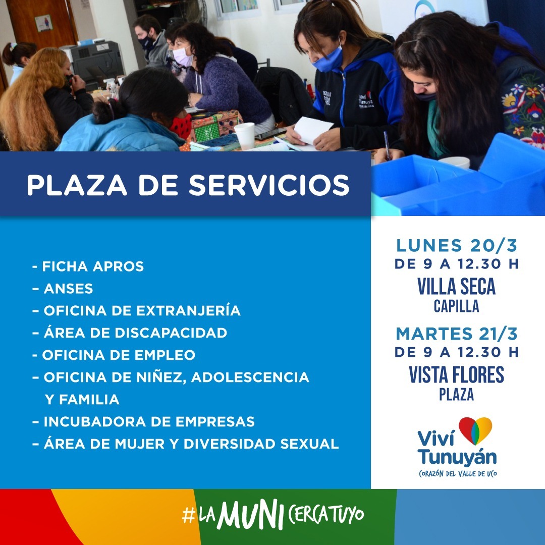 Tunuyán: "La Muni Cerca Tuyo Plaza de Servicios" - Infouco